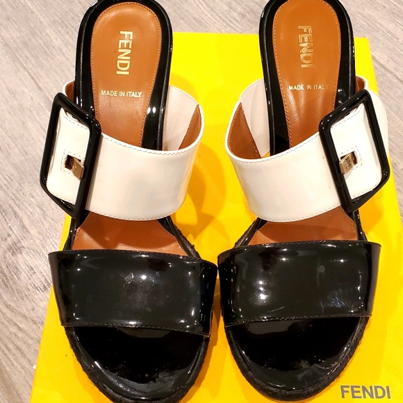 Fendi | Shoes | Fendi Wedge Sandals | Poshmark